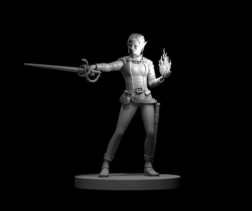 Elf Hexblade Warlock Miniature | 28mm RPG Model | BSI - Blacksheep ...