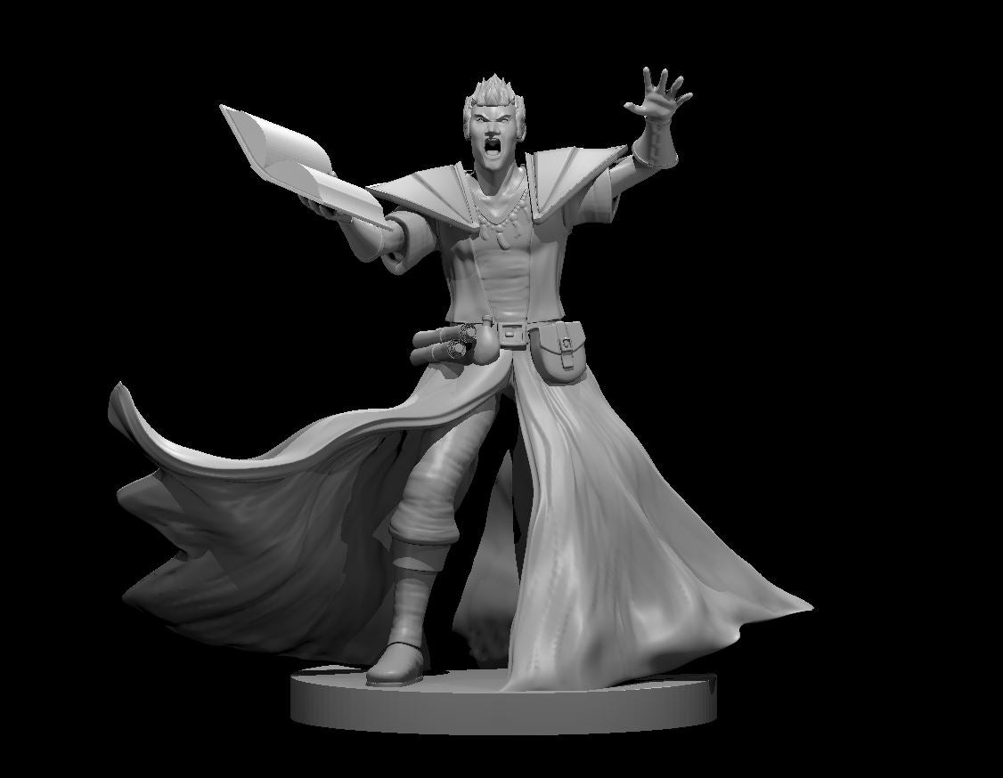 Human Evoker Wizard Miniature | 28mm RPG Model | BSI - Blacksheep ...