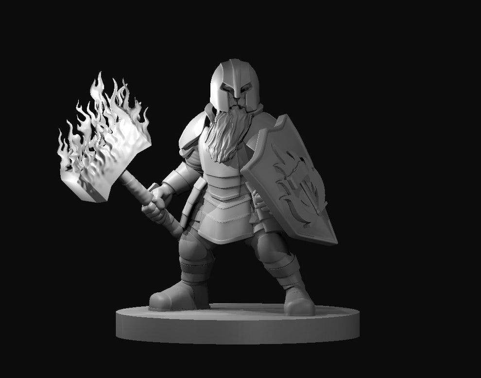 Dwarf Cleric Miniature | 28mm Scale RPG Model | BSI - Blacksheep Industries